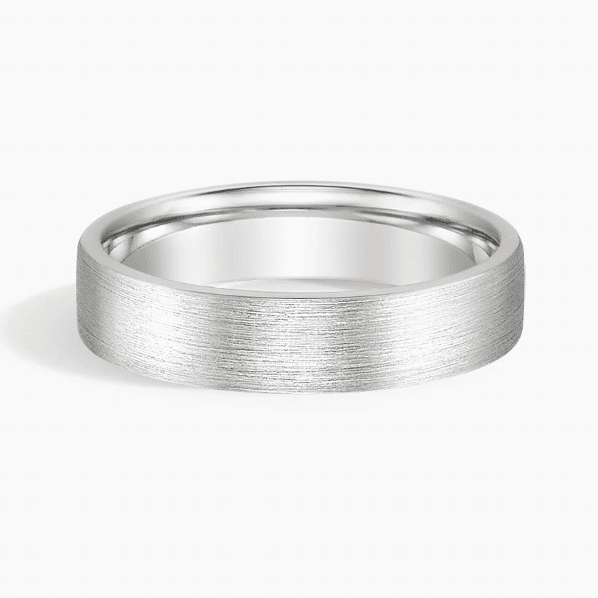 Flat Band Matte Finish 5mm – Dovetail Lab Diamond Jewelry